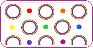 Rainbow Polka Dots | Printable Paper